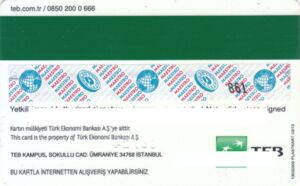 Bank Card: Teb (Turk Ekonomi Bankasi, Türkiye (Turkey)Col:TR-MS-0113