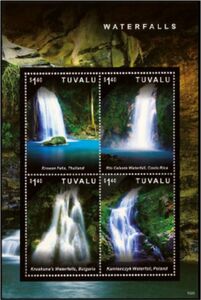 Stamp: Waterfalls (Tuvalu(Waterfalls) Mi:TV 2183-2186KB,Yt:TV 1859-1862