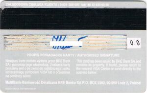 Bank Card: Multibank (BRE Bank SA/MultiBank/mBank, PolandCol:PL-VE-0015.05