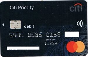 Bank Card: Citi Priority (Bank Handlowy/Citibank, PolandCol:PL-MC-0068.10