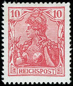 Stamp: Chemnitz postal forgery (German Realm(Germania 'REICHSPOST') Mi ...