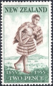Stamp: Maori Postman (New Zealand(Centenary of First New Zealand Stamps ...