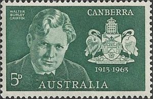 Stamp: 50th Anniversary of Canberra (AustraliaMi:AU 325,Sn:AU 353,Yt:AU ...