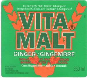 Drink Label: Vitamalt Ginger / Gingembre (Ceres Breweries, DenmarkCol ...