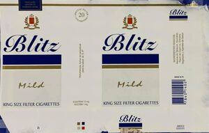Cigarette Pack: Blitz Mild (UruguayCol:UY-CT-0142