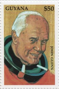 Stamp: John Glenn (Guyana(Year of the Older Person) Mi:GY 6575,Sn:GY 3439i,Sg:GY 5615