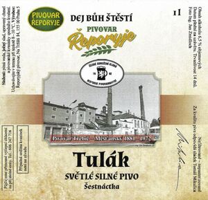 Drink Label: Tulak svetle silne 16% (Reporyjsky pivovar, Czech Republic ...