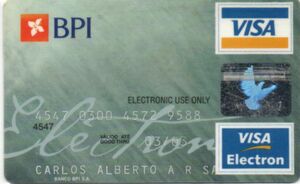 Bank Card: BPI Banco Português de Investimento (Visa Electron) (BPI ...