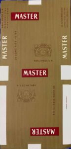 Paquete de Cigarrillos: Master (UruguayCol:UY-CT-0152