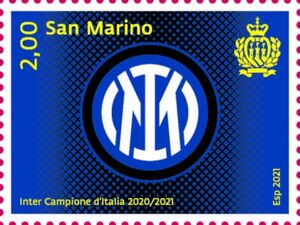 Stamp: Inter Milan, Italian Football Champions 2021 (San MarinoMi:SM ...