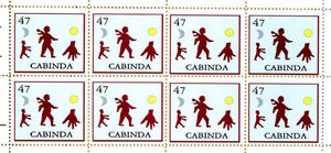 Stamp: Flag of the Kakongo Kingdom (Cinderellas) (Angola : Cabinda) Col ...