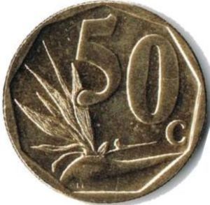 Coin: 50 Cents (Ningizimu Afrika - Swazi legend) (South Africa(1994 ...