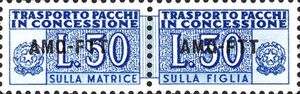 Stamp: Coat of arms and face value (Concession Packages) (Trieste, Zone ...