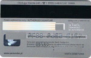 Bank Card: Santander (Santander Bank Polska, PolandCol:PL-VI-0452.03