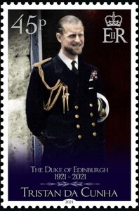Stamp: Prince Philip, Duke of Edinburgh, Memorial Issue (Tristan da ...