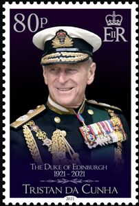 Stamp: Prince Philip, Duke of Edinburgh, Memorial Issue (Tristan da ...