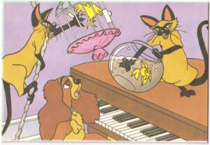 Calendário de Bolso: Lisa and Siamese Cats (Russia) (Cartoons) Col:RUS ...