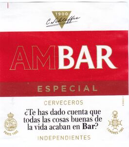 Drink Label: Ambar (La Zaragozana S.A., SpainCol:ES-BEER-002285