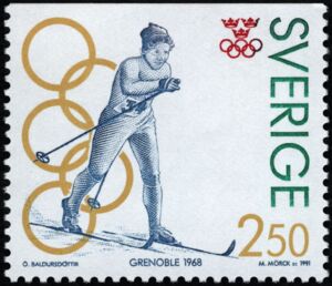 Stamp: Olympic Gold,Toini Gustafsson (Sweden(Olympic Gold) Mi:SE 1675 ...