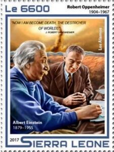 Stamp: Robert Oppenheimer and Albert Einstein (Sierra Leone(J. Robert ...
