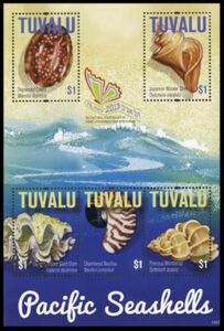 Stamp: Pacific Seashells (Tuvalu(Sea Shells) Mi:TV 1901-1905KB,Sn:TV ...