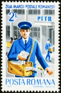 Stamp: Postman (Romania(Stamp Day 1982) Mi:RO 3906,Sn:RO 3093,Yt:RO ...