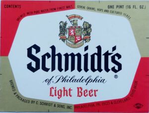 Drink Label: Schmidts Light Beer (C. Schmidt & Sons Inc. Brewery ...