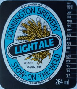 Drink Label: Light Ale (Donnington Brewery, United Kingdom of Great ...