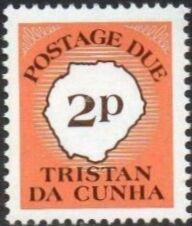 Stamp: Map of Tristan (Tristan da Cunha(Postage Due Stamps - Map of ...