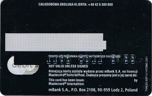 Bank Card: Intensive Mastercard (BRE Bank SA/MultiBank/mBank, PolandCol ...