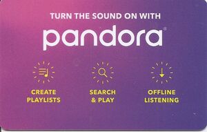 Gift Card: Turn The Sound on With PANDORA (Pandora, United States of ...