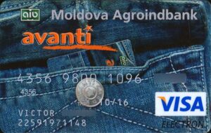 Bank Card: Avanti (Agroindbank, MoldovaCol:MD-VE-0048