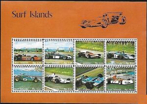 Stamp: Racing Cars (Fantasy Issues(Surf Islands) Col:SF 1994-11