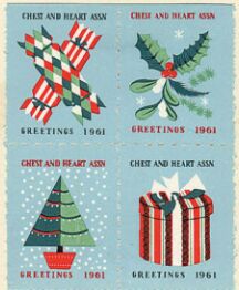Stamp: Chest and Heart Assn Greetings 1961 (United Kingdom: Cinderella ...