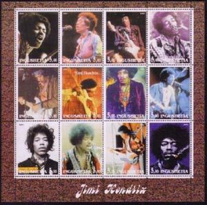 Stamp: Jimi Hendrix (Russia, Ingushetia: Illegal Stamps(Russia : Ingushetia) Col:RU-IN 2000-08