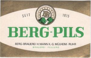 Drink Label: Berg-Pils (Berg-Brauerei H. Mann KG, Germany, Federal ...