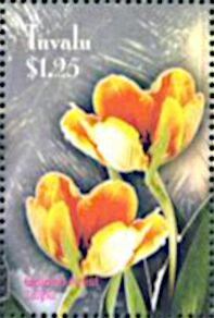 Stamp: Tulip "Golden Artist" (Tuvalu(Flowers (2003)) Mi:TV 1143,Sn:TV ...