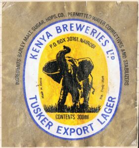 Drink Label: Tusker Export Lager (Kenya Breweries, KenyaCol:KE-BEER-000062