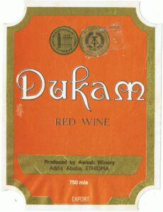 Drink Label: Dukam (Awash Winery, EthiopiaCol:ET-WINE-000001