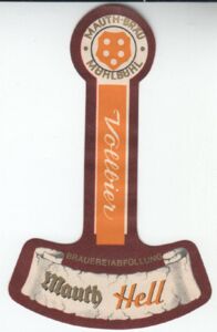Drink Label: Mauth Hell (Mauth-Bräu Mühlbühl, Germany, Federal ...