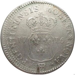 Coin: ½ Ecu (Louis XV - BB - Strasbourg) (France) (1715~1774 - Louis XV ...