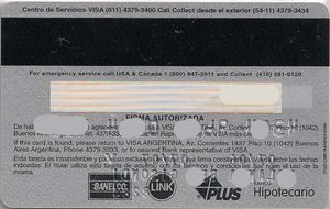 Bank Card: Banco Hipotecario (Banco Hipotecario, ArgentinaCol:AR-VI-0011.01