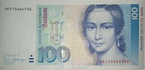 Banknote: 100 Deutsche Mark (Germany, Federal Republic(1989-1999 Issue ...