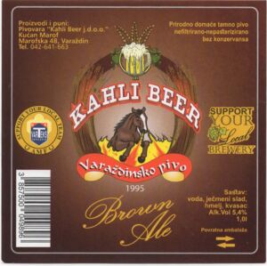 Drink Label: Brown ale (Kahli Beer, CroatiaCol:HR-BEER-000763