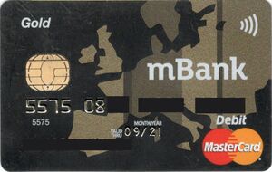 Bank Card: mBank - Gold (mBank S.A., Czech RepublicCol:CZ-MC-0248