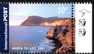 Stamp: Maria Island, Tasmania - 7th Reprint - 2 Koalas & kangaroo ...