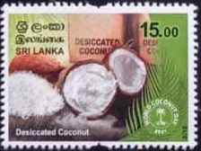 Stamp: Dessicated Coconut (Sri Lanka(World Coconut Day 2021) Mi:LK 2341 ...