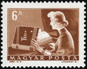 Stamp: Telex operator (Hungary(Transport and Telecommunication) Mi:HU ...