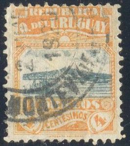 Stamp: Harbour of Montevideo (Uruguay(Harbour of Montevideo) Mi:UY 228 ...