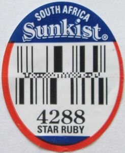 Fruit Sticker: Sunkist 4288 Star Ruby (South AfricaCol:ZA-FR-00174